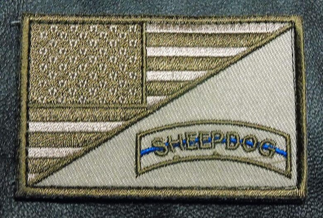 SHEEPDOG Blue Line US Flag Tactical Morale ACU Hook Patch 3x2 - Etsy
