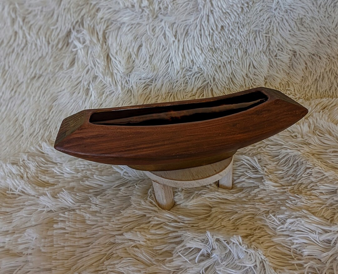 Mid-century Ceramic Boat Shaped Planter - Etsy