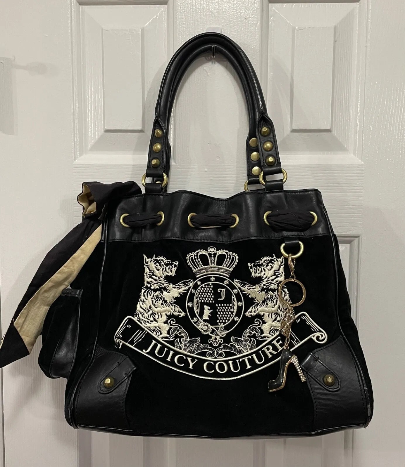 Vintage Y2k Juicy Couture Daydreamer Handbag Purse Black Velour - Etsy