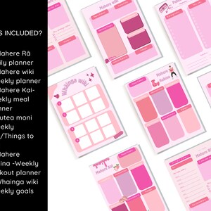 Te Reo Māori Printable Planners Set of 6, Digital Planner, Printables ...
