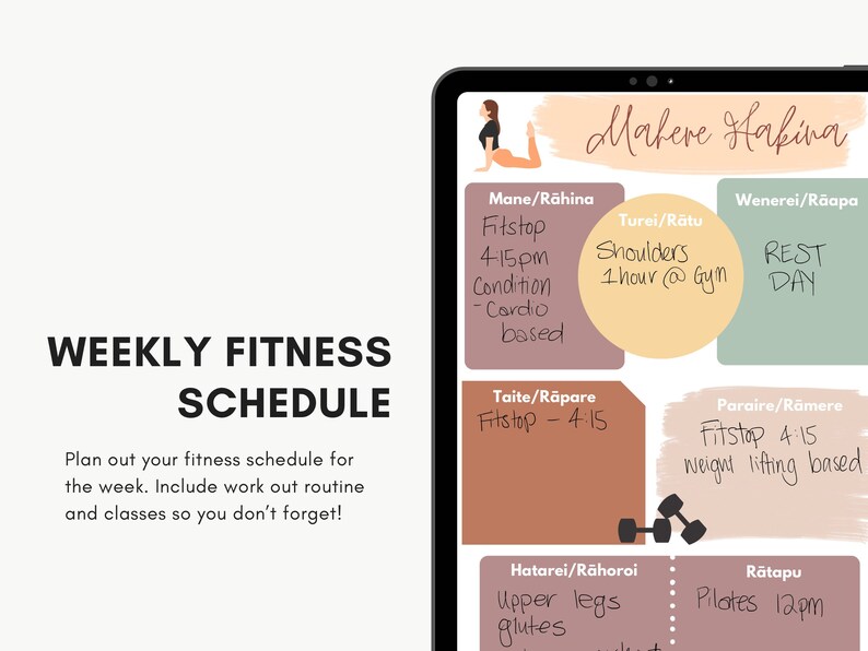 Te Reo Māori Daily Planners Set of 6, Digital Planner, Printables ...