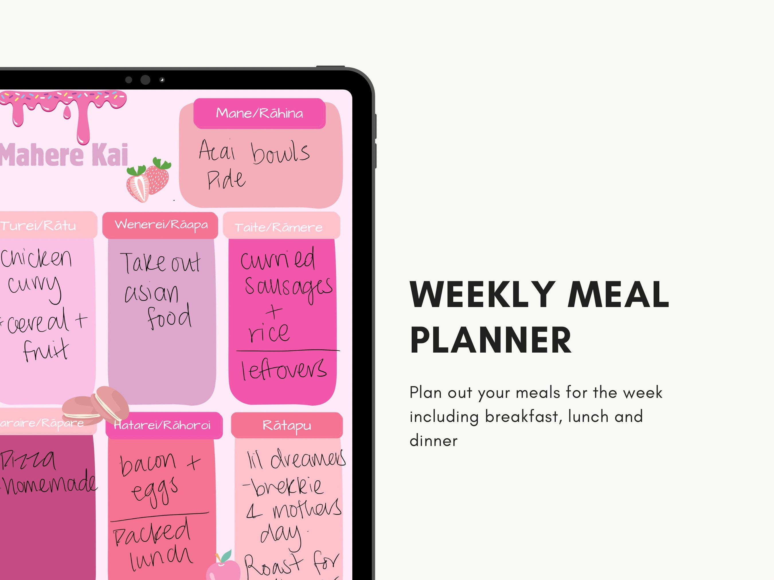 Te Reo Māori Printable Planners Set of 6, Digital Planner, Printables ...