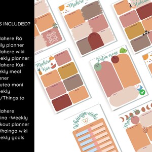 Te Reo Māori Printable Planners Set of 6, Digital Planner, Printables ...