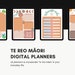 Te Reo Māori Printable Planners Set of 6, Digital Planner, Printables ...