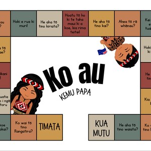 Māori Board Game, Printable Board Game, Māori Wall Art, Digital Board ...