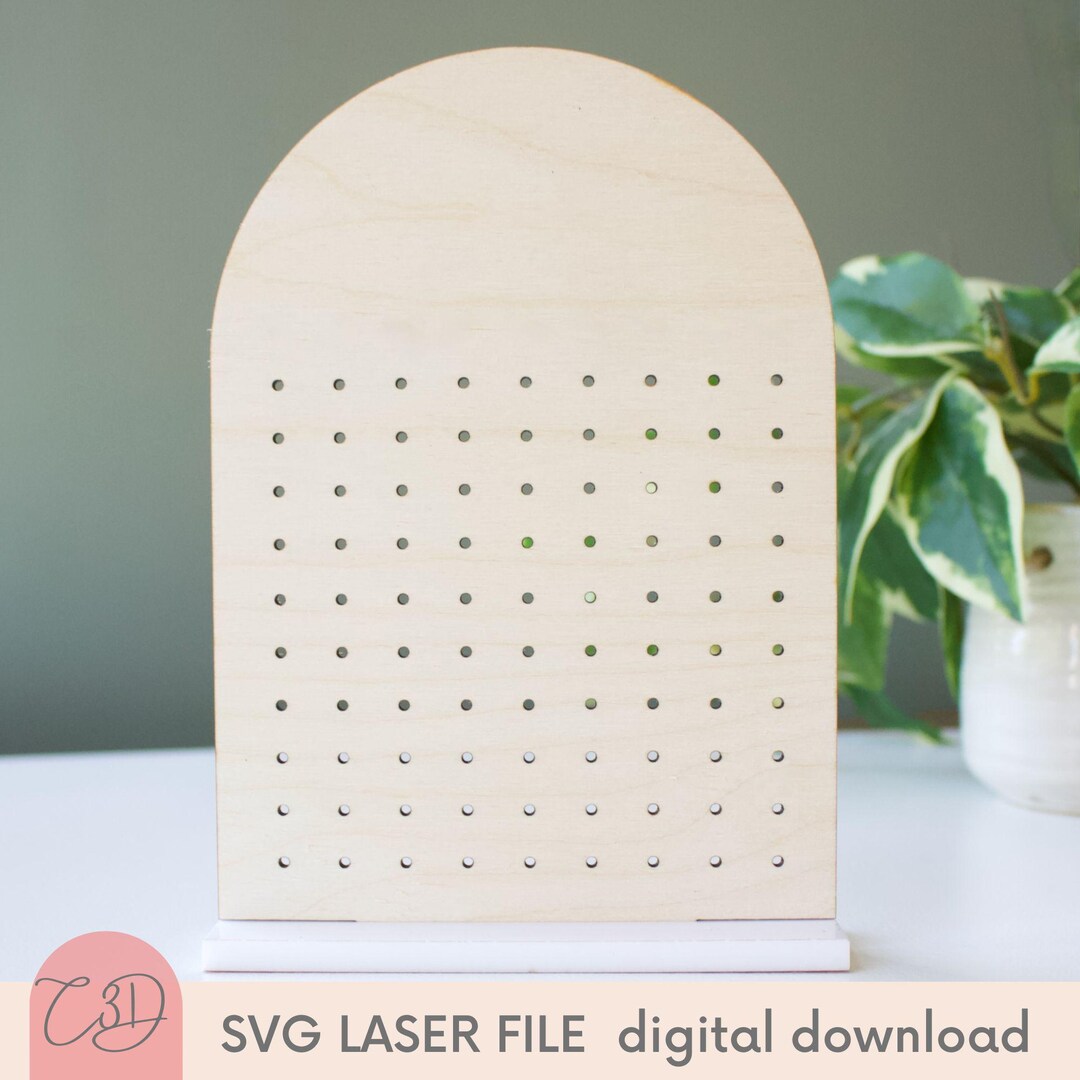Arch Earring Stand SVG | Laser Cut Jewelry Display File | Glowforge and ...