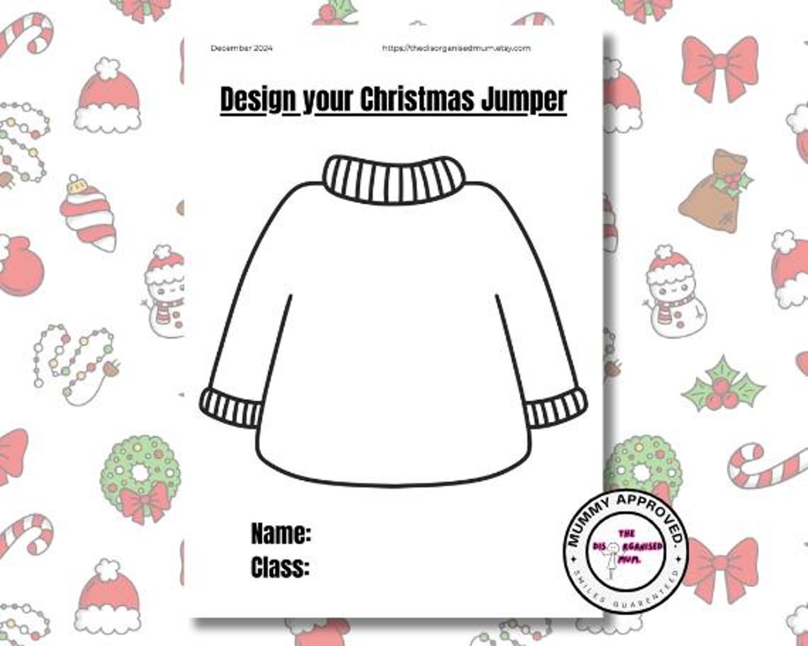 Printable Colouring Sheet, Digital File, Design You Own Christmas ...