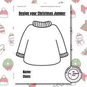 Printable Colouring Sheet, Digital File, Design You Own Christmas ...