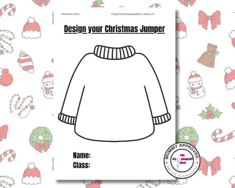 Printable Colouring Sheet, Digital File, Design You Own Christmas ...