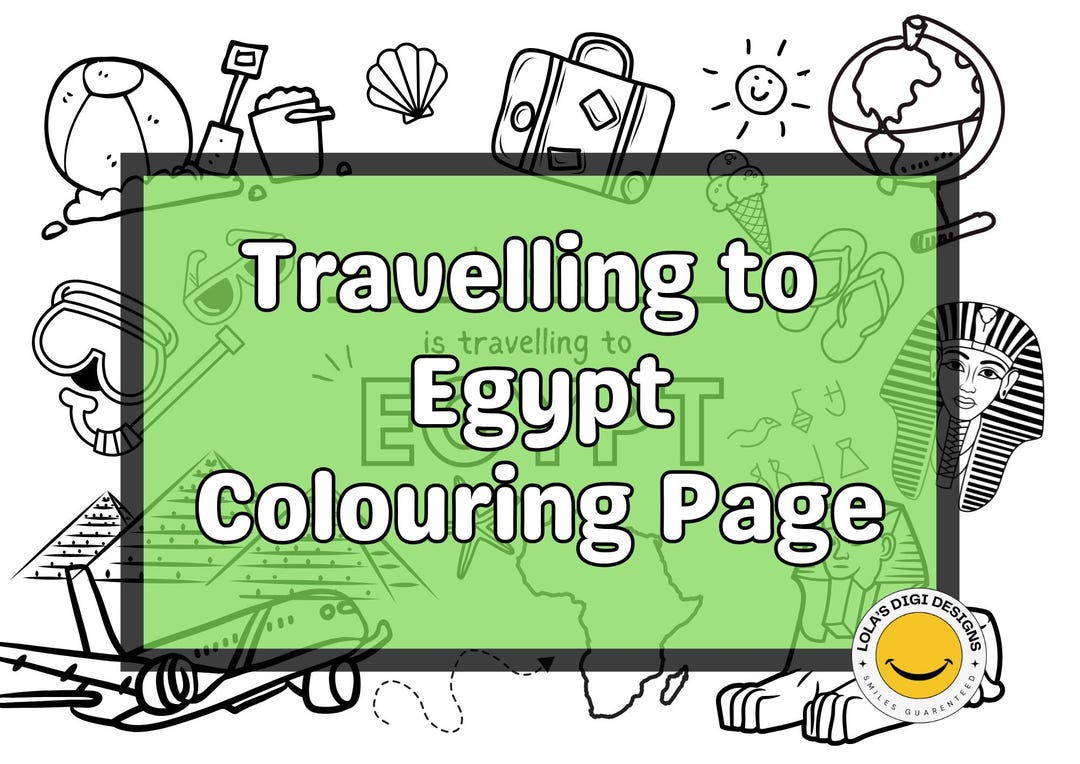 Egypt Holiday Colouring Page Flight Fun Printable Colouring Page ...