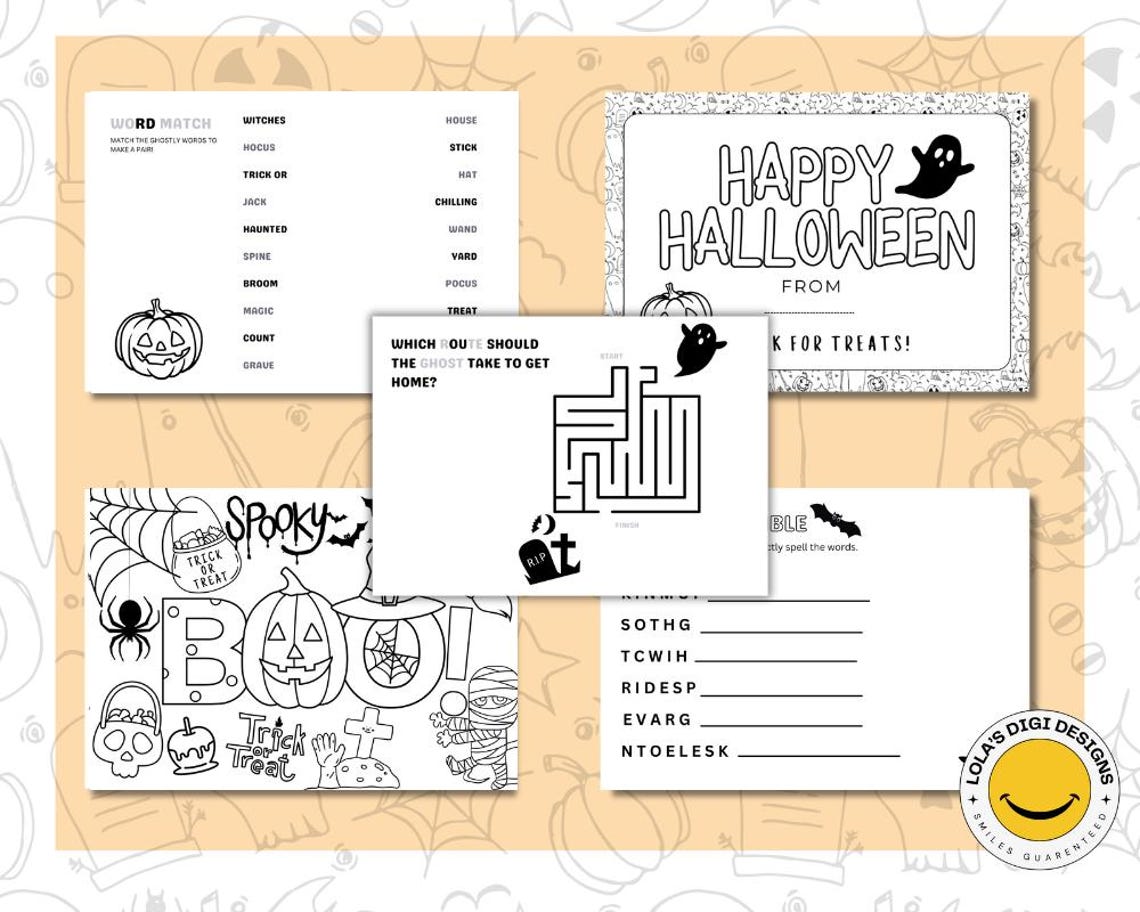 10 Halloween and Activity Pages for Hours of Fun! | 10 Printable ...