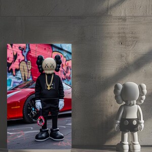 Kaws Figure Poster: Red Ferrari Graffiti Wall Art (digital Download) - Etsy