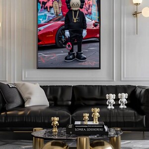 Kaws Figure Poster: Red Ferrari Graffiti Wall Art (digital Download) - Etsy