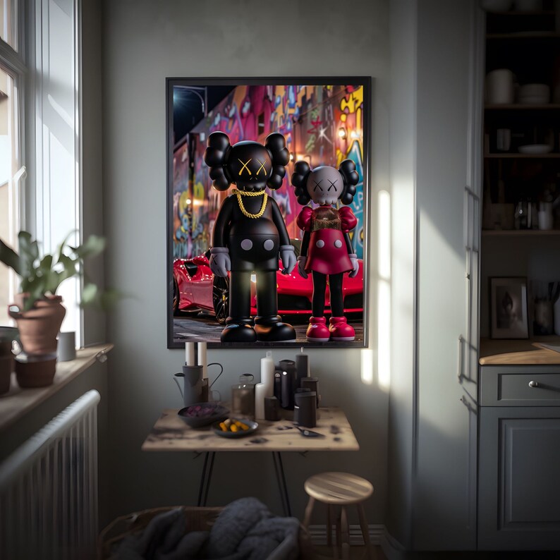 Kaws Poster, Printables Minimalist Hypebeast Kaws Figure Poster, Kaws ...