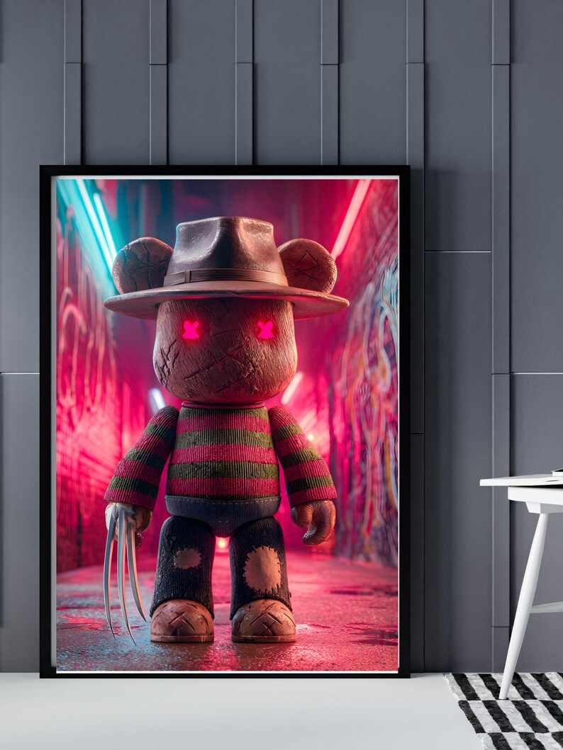 KAWS Freddy Krueger – Horror Pop Art Wall Poster | Hypebeast - Digital ...