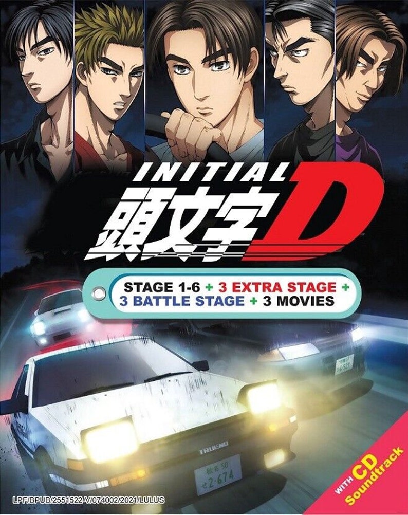 Dvd Anime INITIAL D Complete Stage 1-6 +3 Movie +3 Extra Stage +3 ...