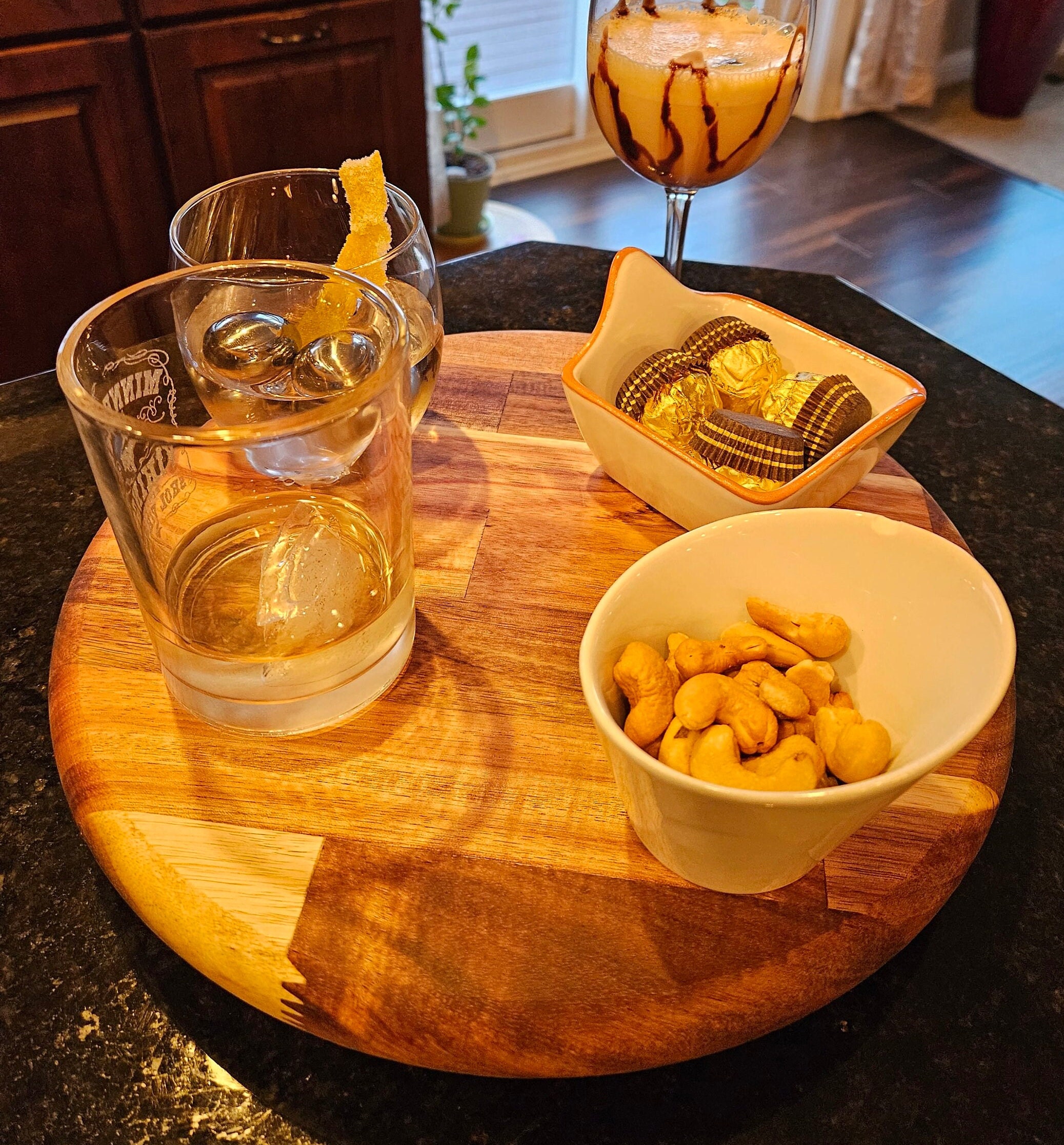 Round Acacia Wood Pedestal Riser Stand for Plants, Food and Decorative ...