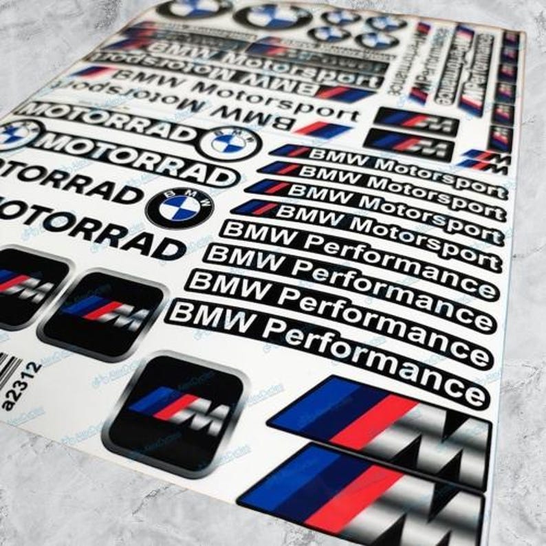 BMW M Sport Motorrad Motorsport Performance Decal Sticker Kit - Etsy