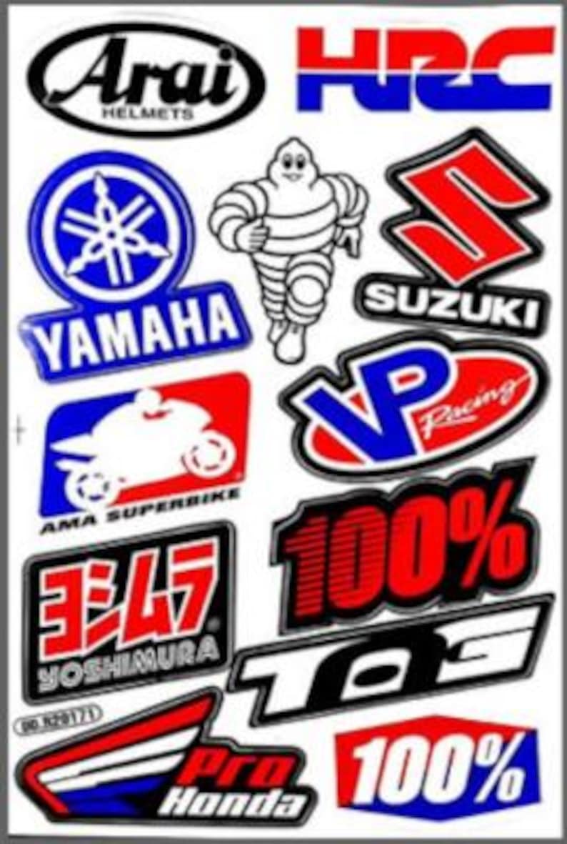 Vintage SUZUKI Stickers Sheets Motorcycle Motocoss ATV Sticker Racing ...