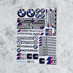BMW M Sport Motorrad Motorsport Performance Decal Sticker Kit - Etsy