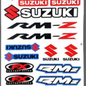Vintage SUZUKI Stickers Sheets Motorcycle Motocoss ATV Sticker Racing ...