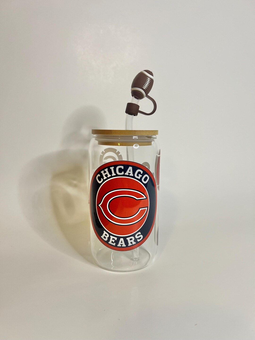 Football Glass Cup Coffee Chicago - Etsy