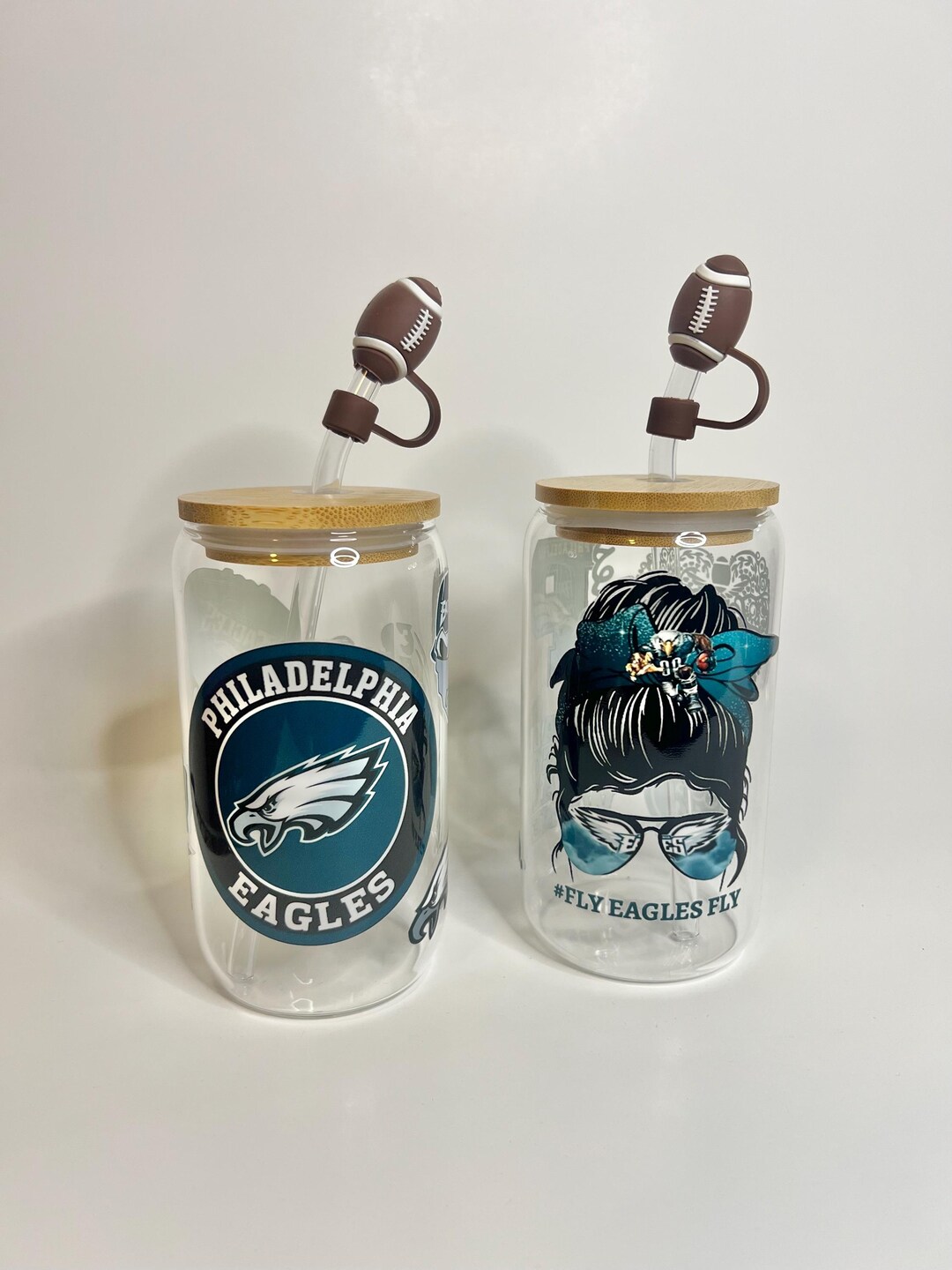 Football Glass Cup Coffee Eagles - Etsy