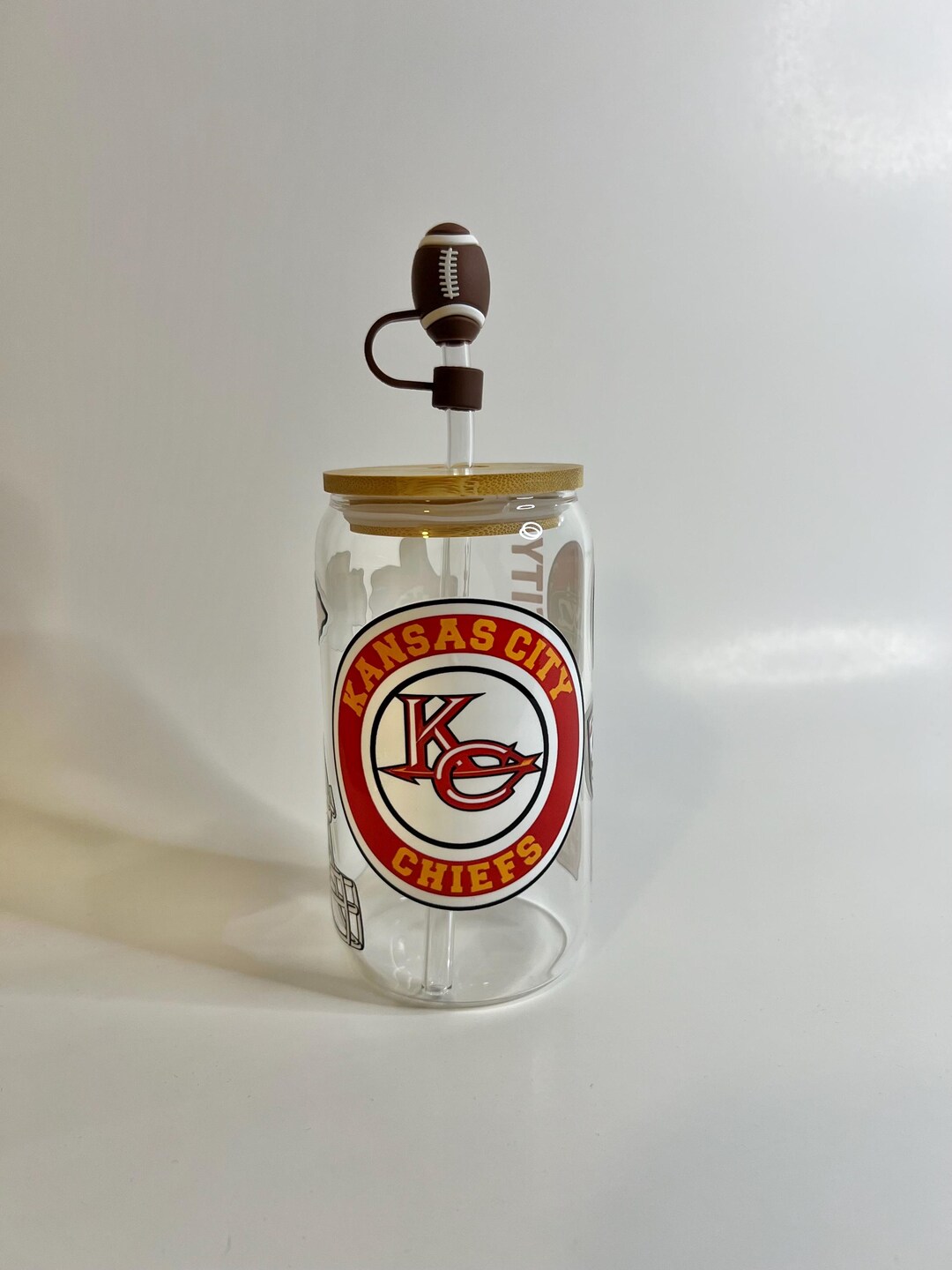 Football Glass Cup Coffee Kansas City - Etsy