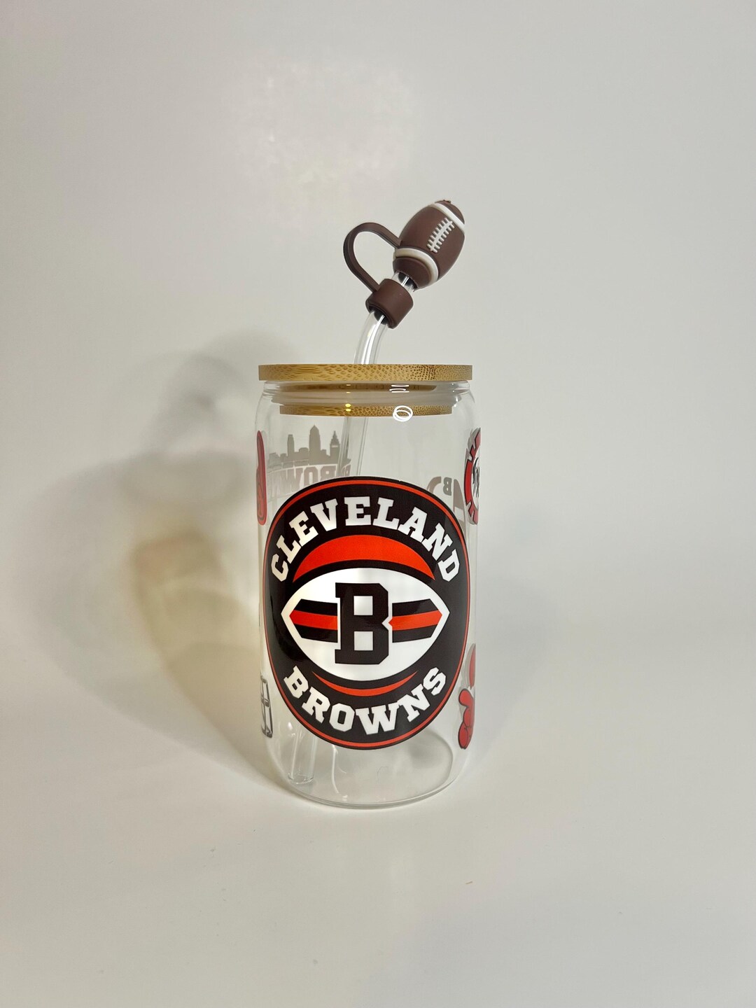 Football Glass Cup Coffee Cleveland - Etsy