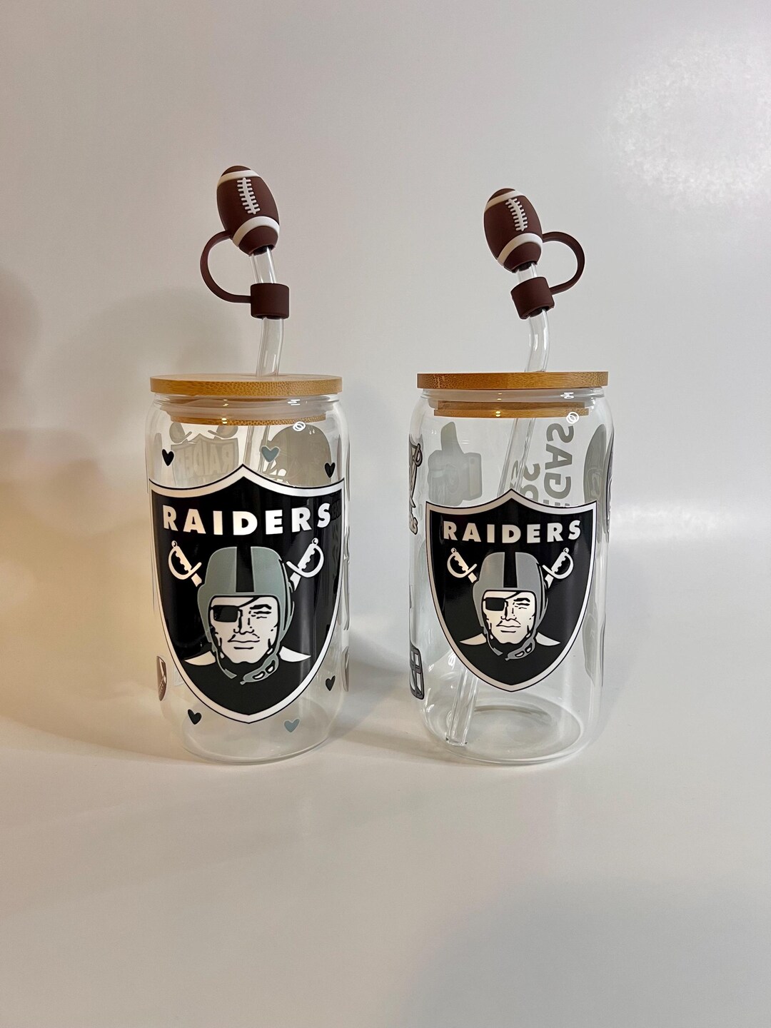 Football Glass Cup Coffee Raiders - Etsy