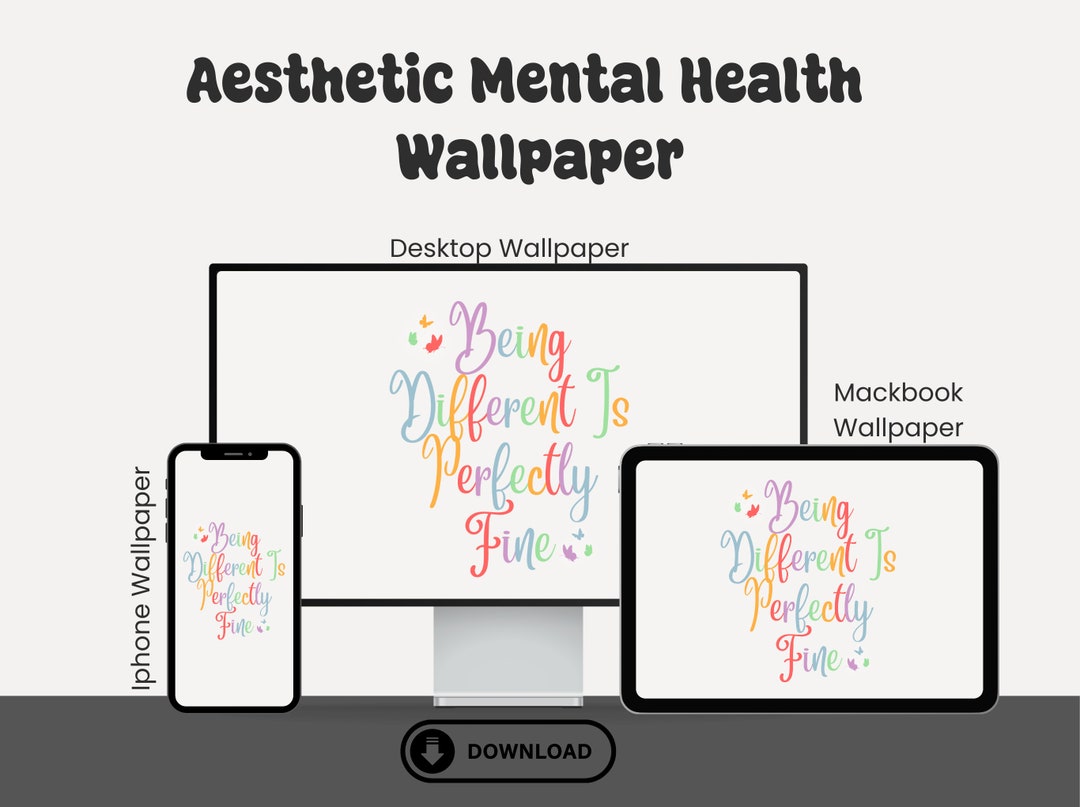 Mental Health Wallpaper, Positive Quote (PNG Digital Download) - Etsy