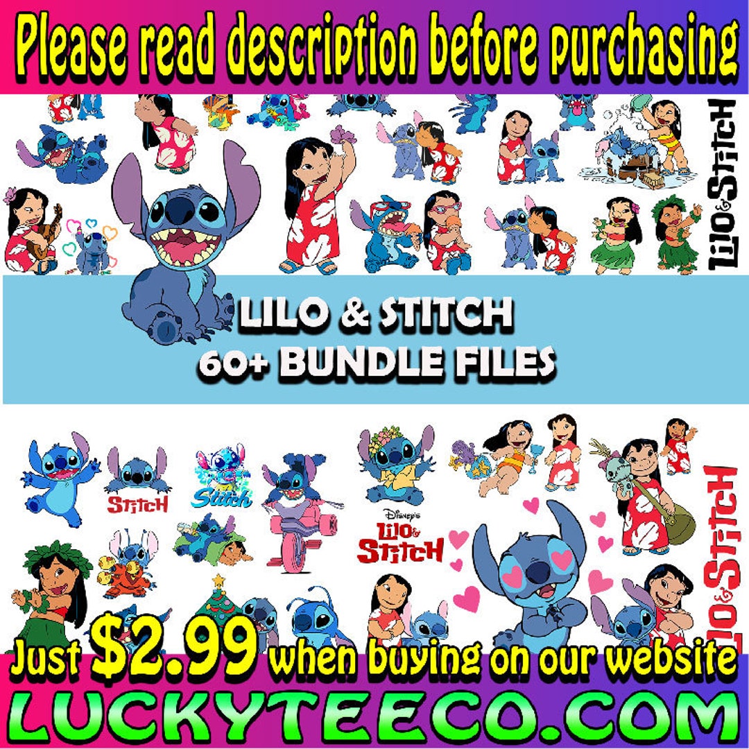 100 Lilo Stitch Clipart Bundle, Hawaii for Stickers, Lilo and Stitch ...