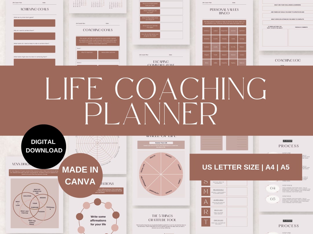 Life Coaching Planner Coaching Printable Planner Digital Coaching ...