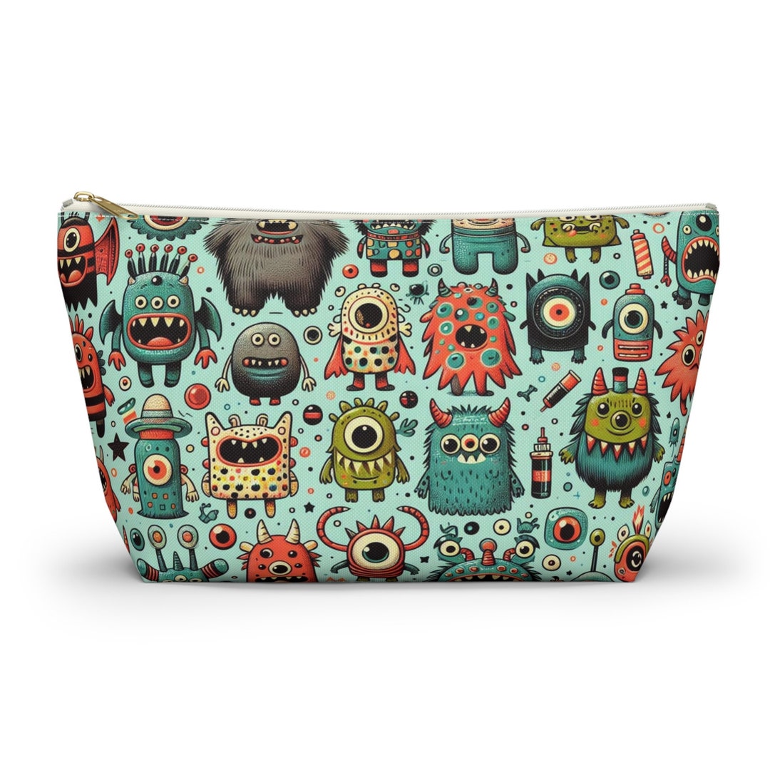 Monster Accessory Bag With Monsters Make up Bag With Monsters Travel ...
