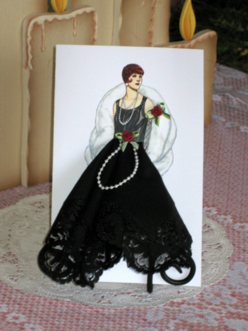 1925 Flapper Keepsake Hanky Card - Etsy
