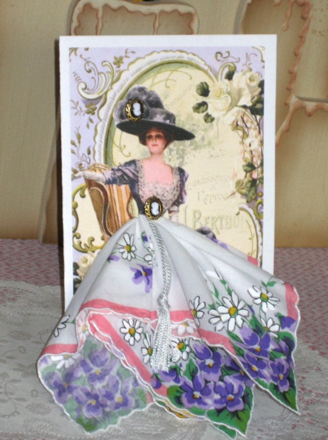 Victorian Elegance Keepsake Hanky Card - Etsy