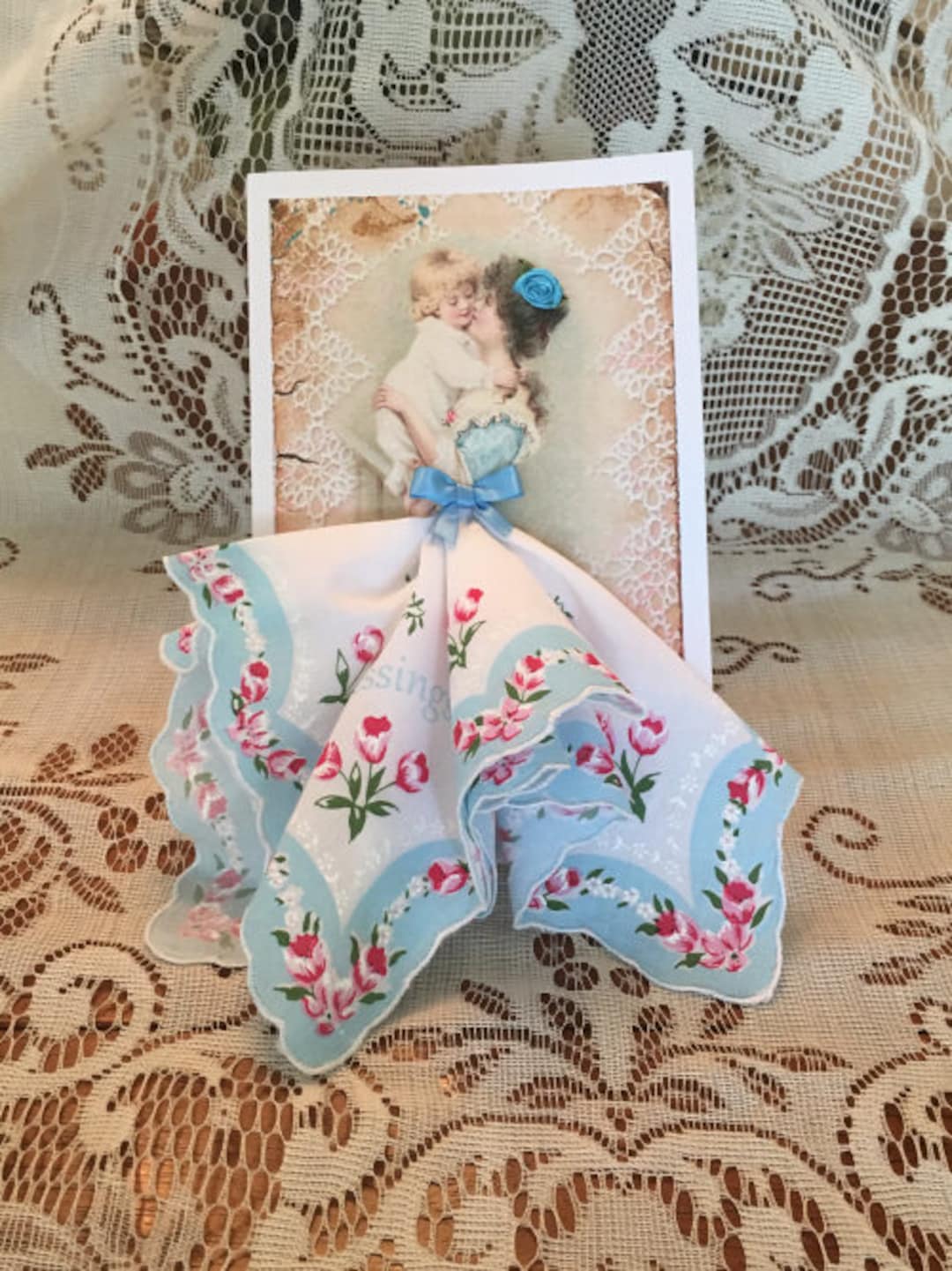 Blessings Keepsake Hanky Card - Etsy