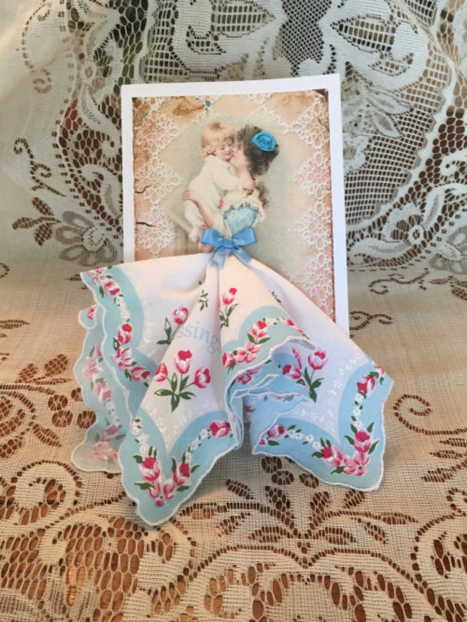 Blessings Keepsake Hanky Card - Etsy