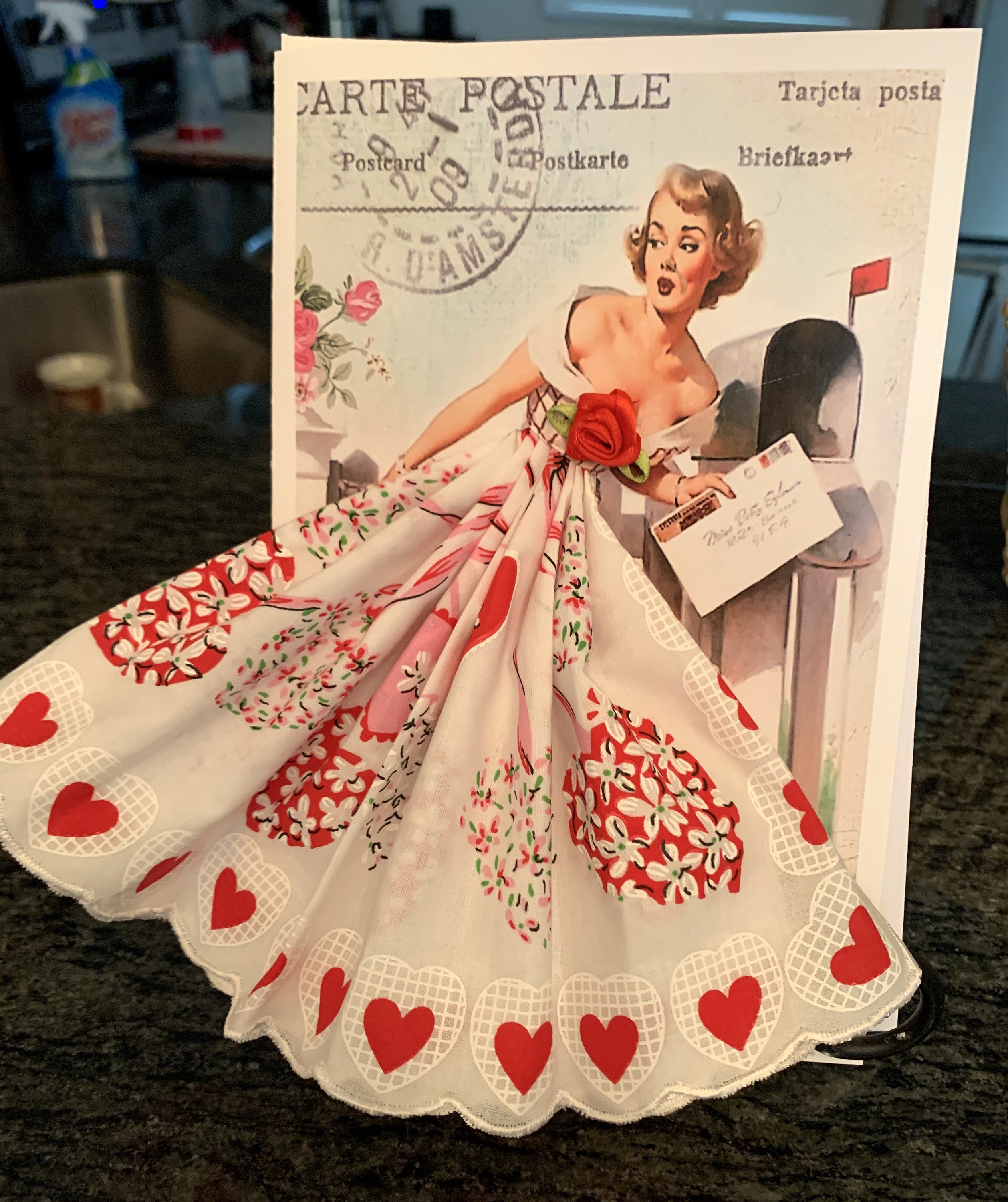 You Have Mail Pinup Hankie Card - Etsy