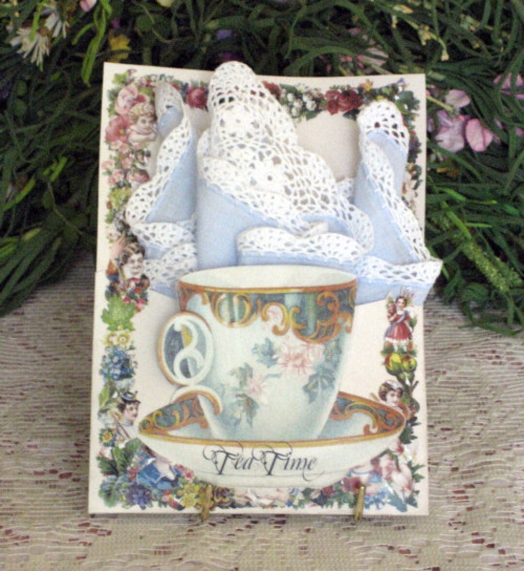 Tea Cup Keepsake Hanky Card - Etsy