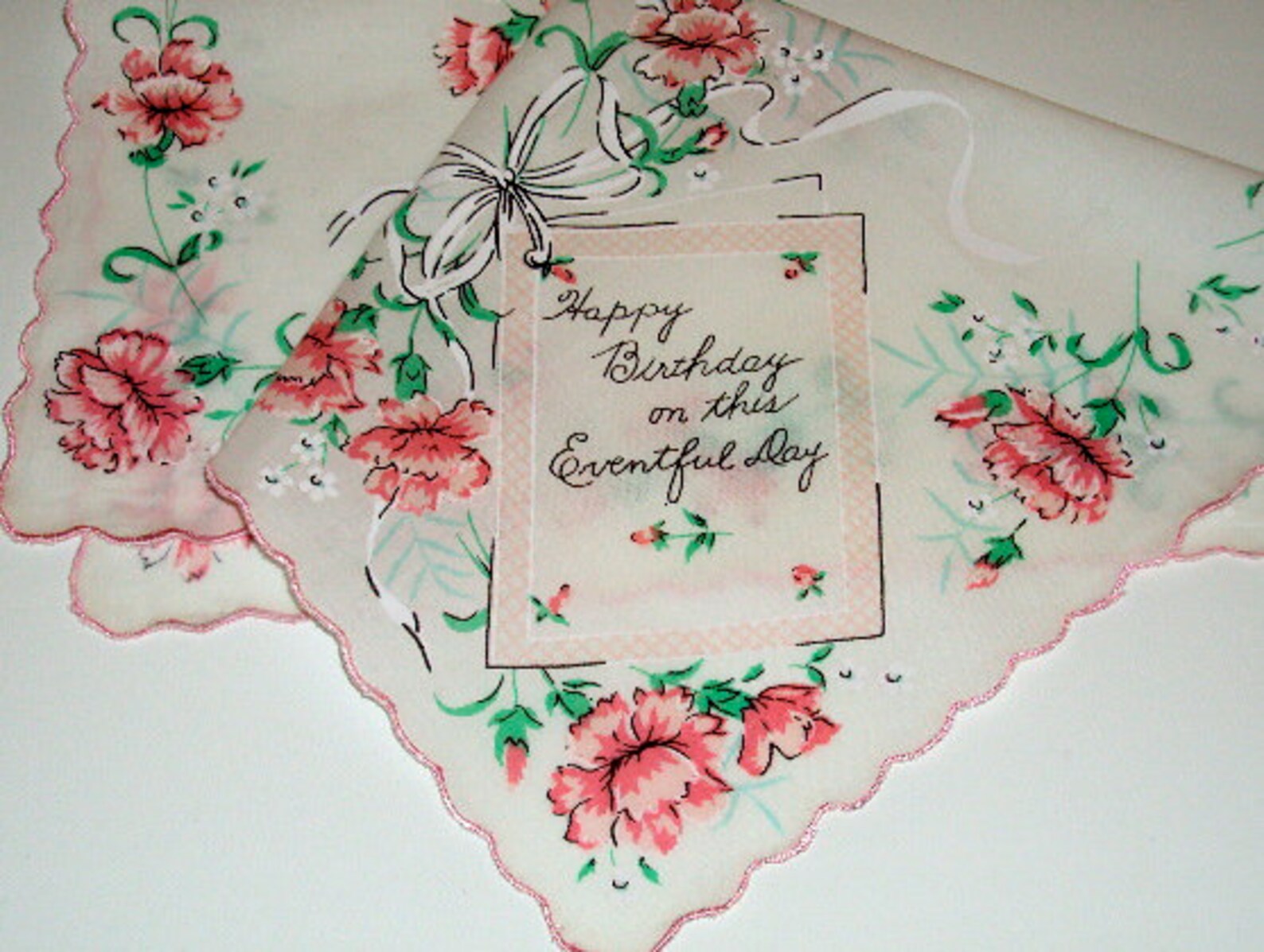 Happy Birthday Keepsake Hanky Card - Etsy