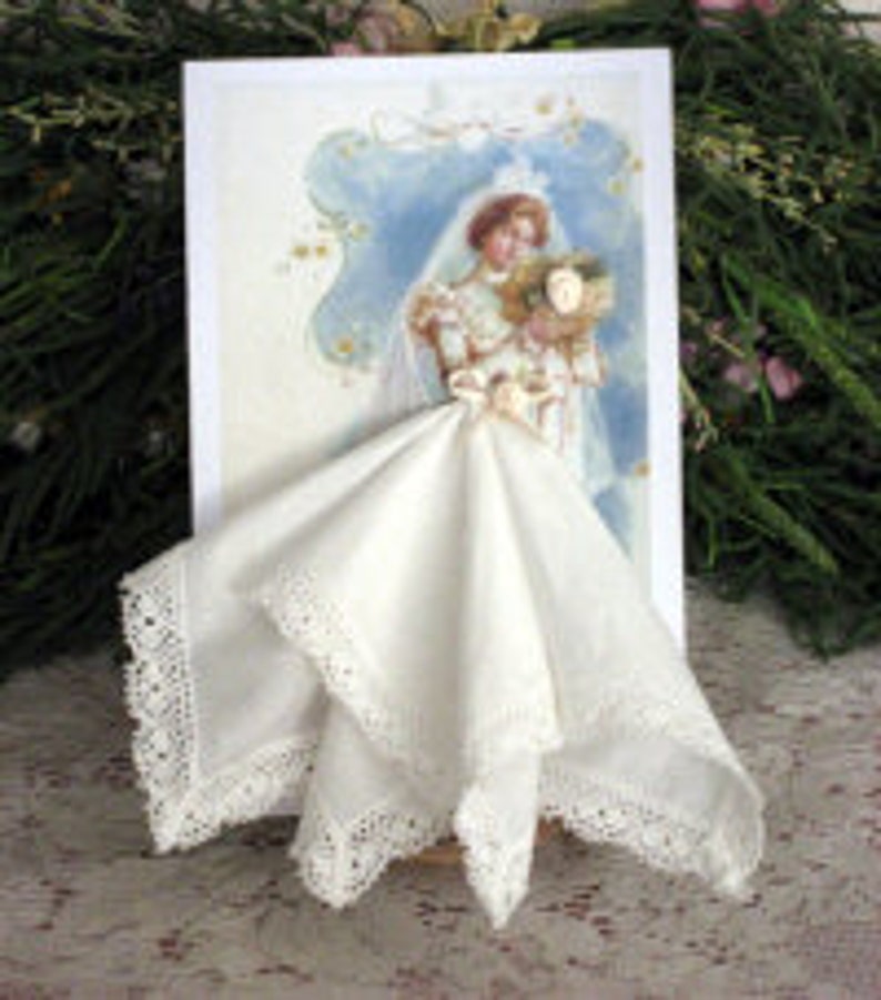 June Lovely Bride Hankie Card - Etsy