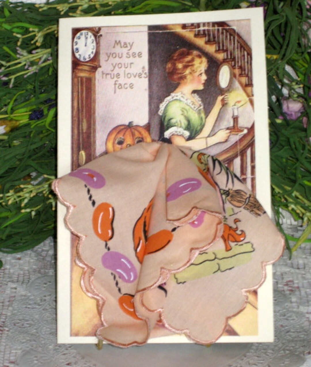 Halloween Greeting Keepsake Hanky Card - Etsy