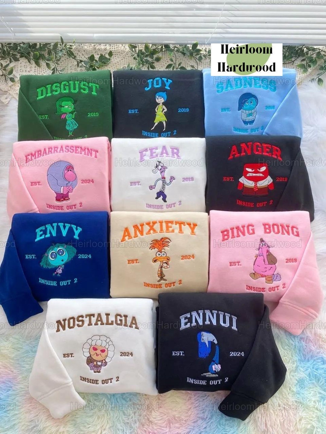 Disney Inside Out Embroidered Sweatshirt, Disney Trip Shirt, Mental ...