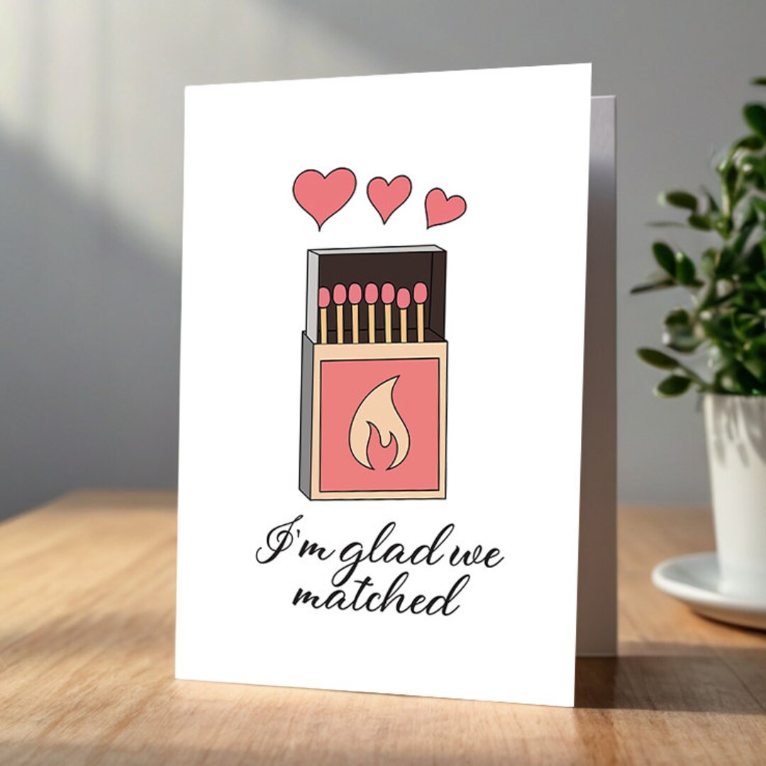 Cute Romantic First Anniversary Card for Husband or Wife, Printable ...