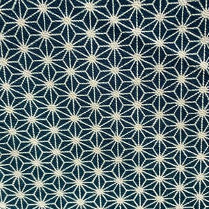 Vintage Silk Star Pattern in White and Blue. Stars / Geometric / 14 X ...
