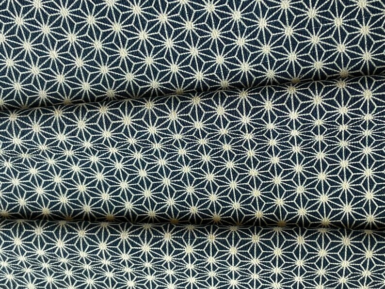 Vintage Silk Star Pattern in White and Blue. Stars / Geometric / 14 X ...