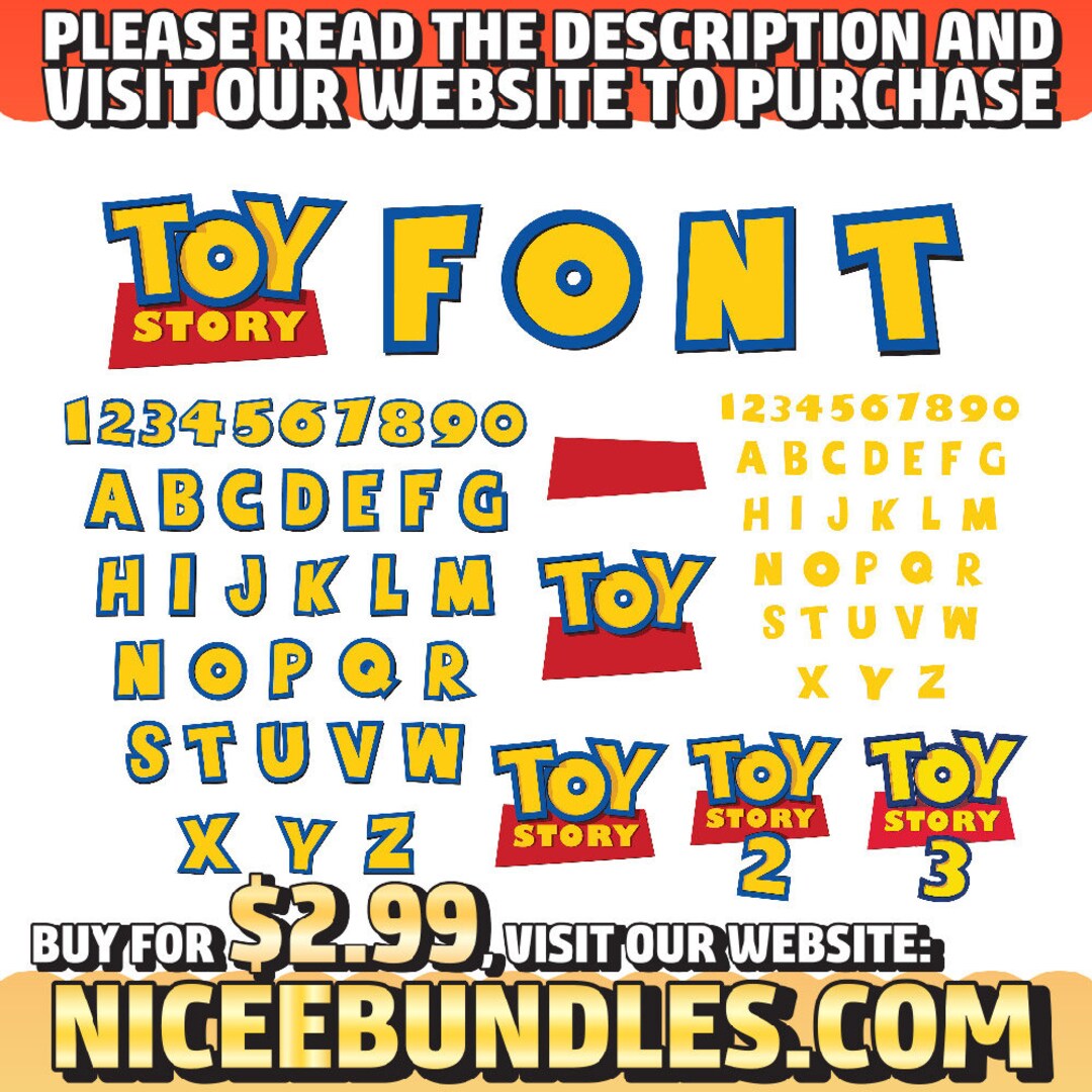 Toy Story FONT SVG, Toy Story SVG, Toy Story Alphabet Svg, Toy Story ...