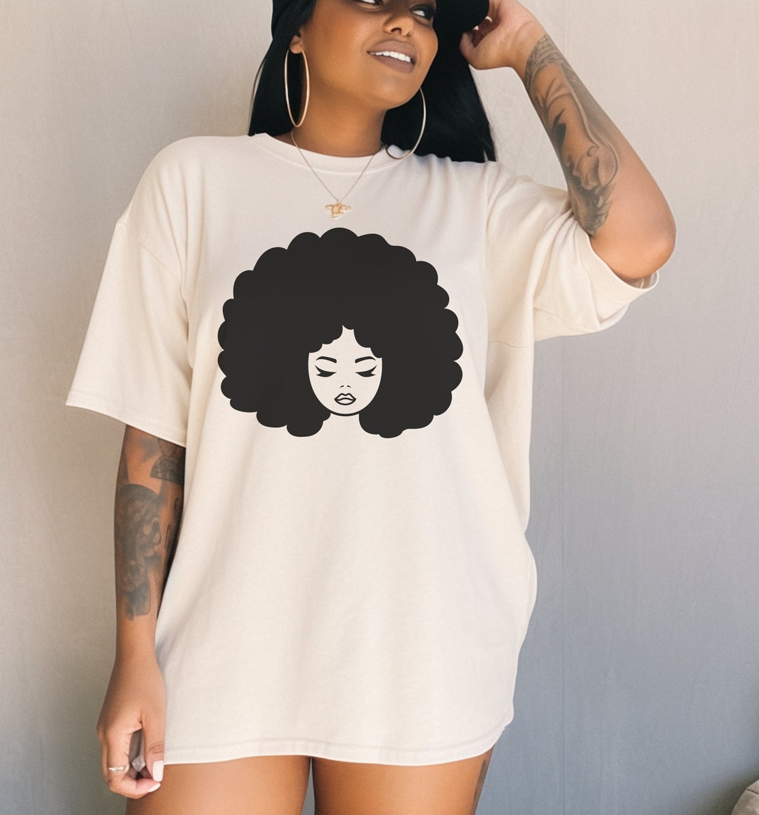 Black Girl Afro Shirt, Comfort Colors Tee, Black Girl Magic, Black ...
