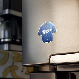 LA Dodgers Jersey Style Fridge Magnet - Baseball Fan Gift, MLB Team ...